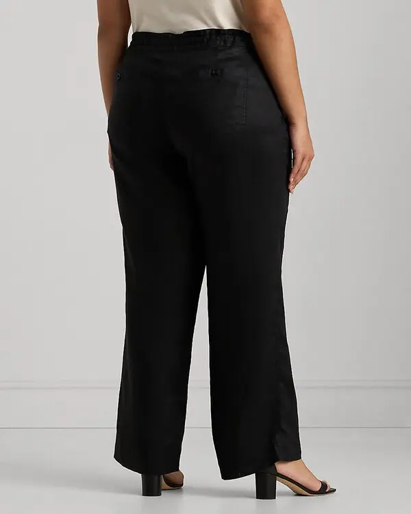 Ralph Lauren Plus Wide Leg Linen Pants