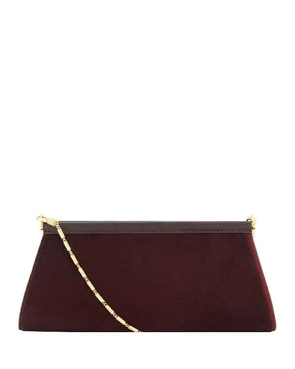 Vince Isolde Double Bar Calf Hair Clutch - Plum