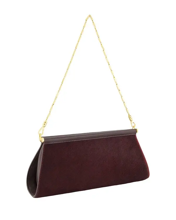 Vince Isolde Double Bar Calf Hair Clutch - Plum