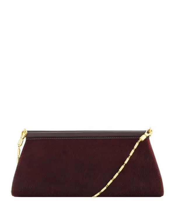 Vince Isolde Double Bar Calf Hair Clutch - Plum