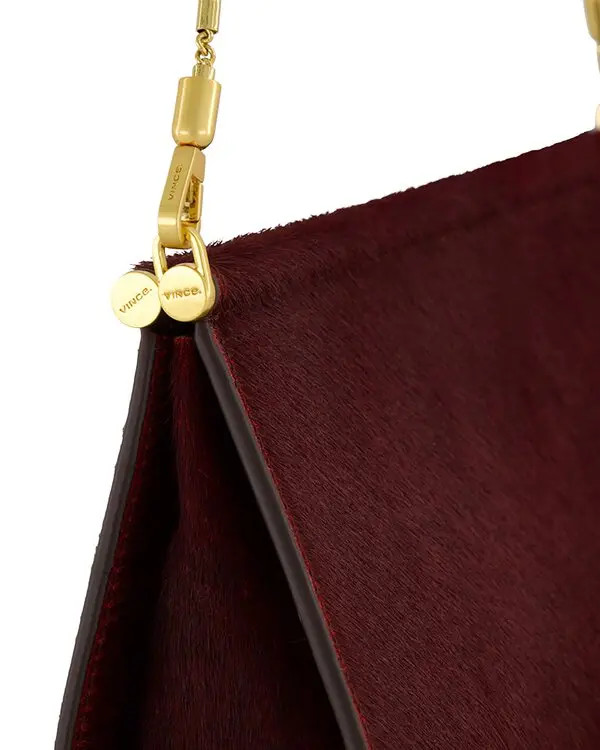 Vince Isolde Double Bar Calf Hair Clutch - Plum