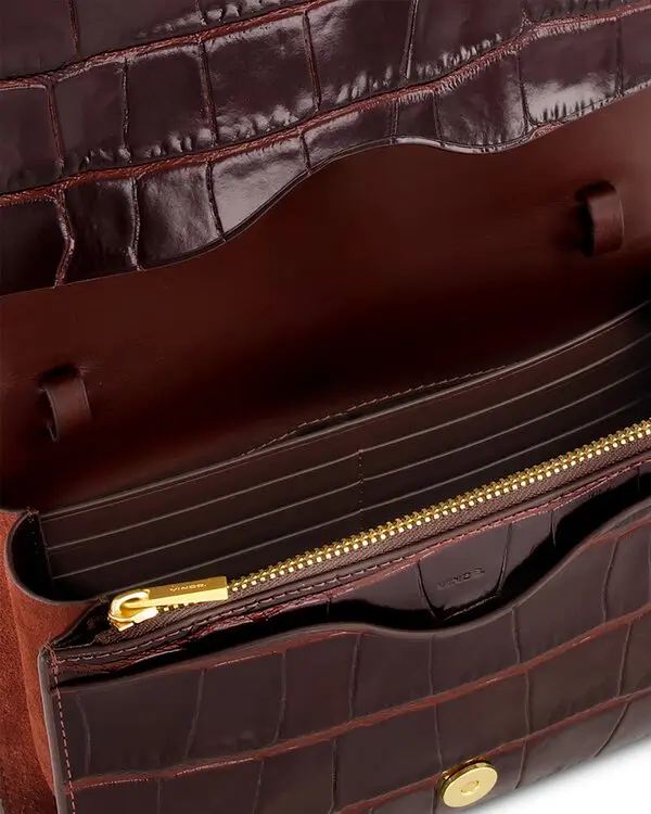 Vince Athene Embossed Leather Wallet Crossbody