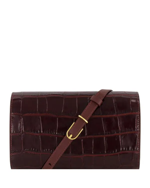 Vince Athene Embossed Leather Wallet Crossbody
