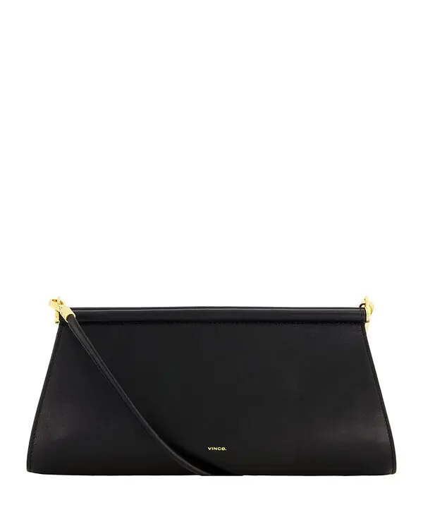 Vince Double Bar Leather Clutch