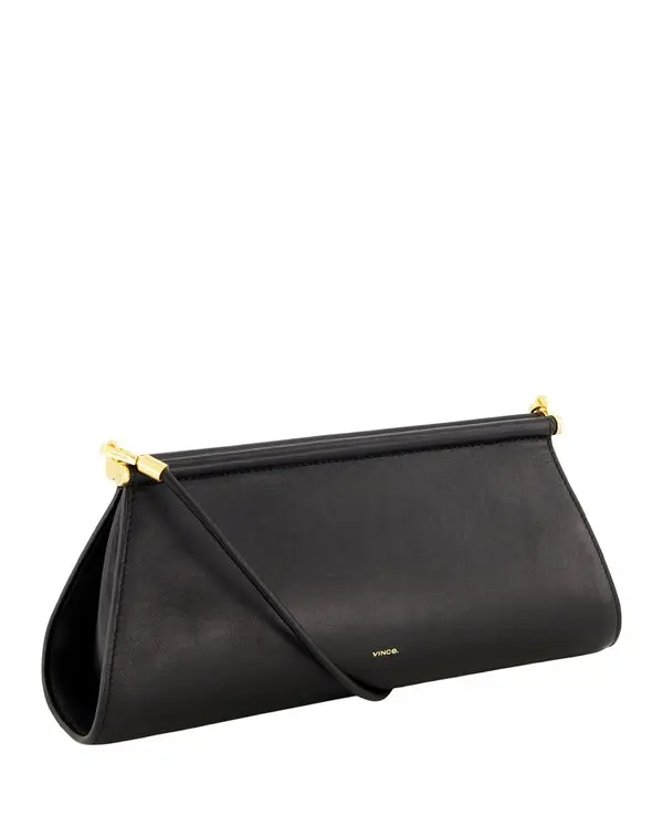 Vince Double Bar Leather Clutch