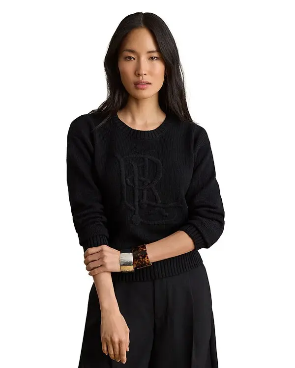 Ralph Lauren Combed Cotton Embroidered Logo Sweater