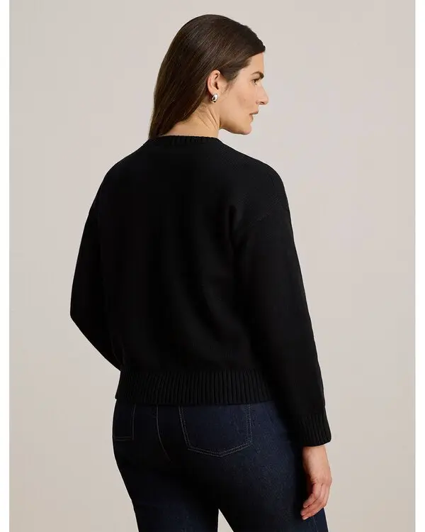 Ralph Lauren Combed Cotton Embroidered Logo Sweater