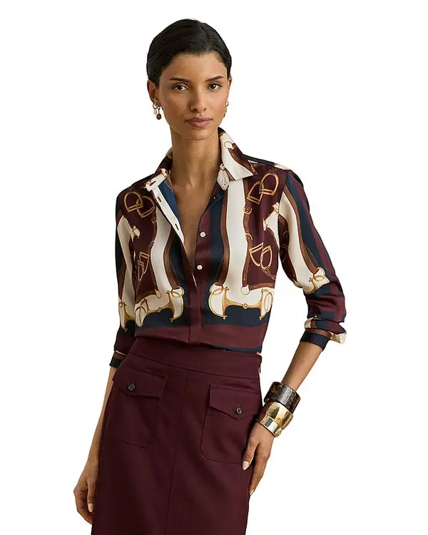 Ralph Lauren Classic Fit Equestrian-print Twill Shirt