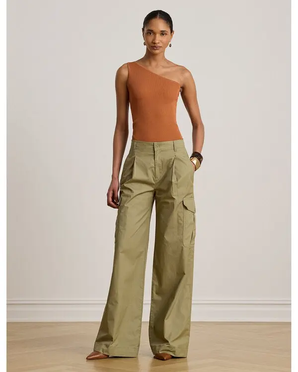 Ralph Lauren Rib Knit One Shoulder Sweater