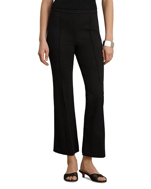 Ralph Lauren Twill Flare Ankle Pants - Black