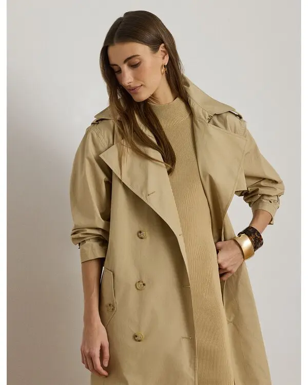 Ralph Lauren Double Breasted Cotton Trench Coat