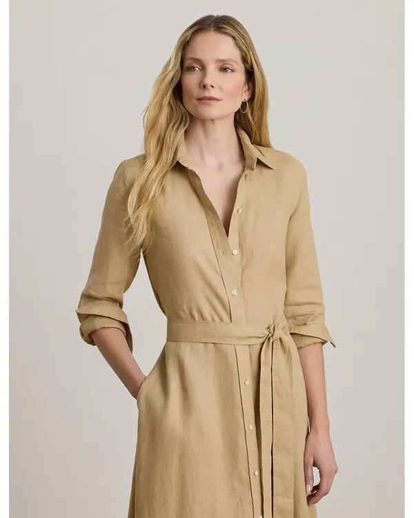Ralph Lauren Belted Linen Shirtdress