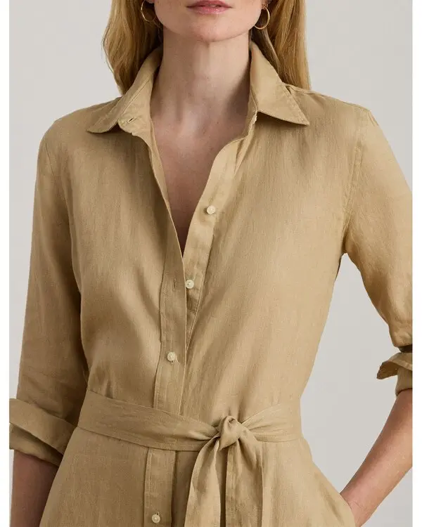 Ralph Lauren Belted Linen Shirtdress