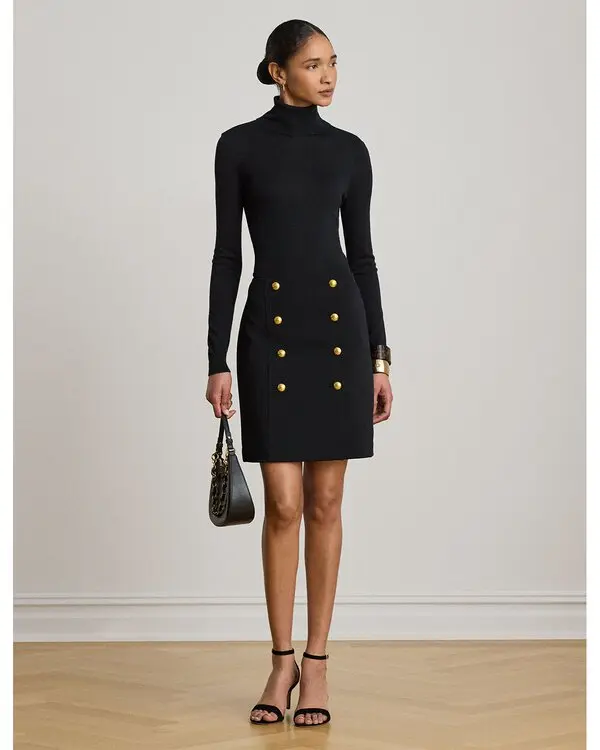 Ralph Lauren Double Breasted Sable Wrap Mini Skirt