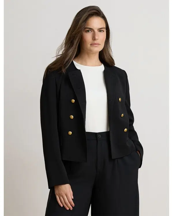 Ralph Lauren Double Breasted Sable Crepe Jacket