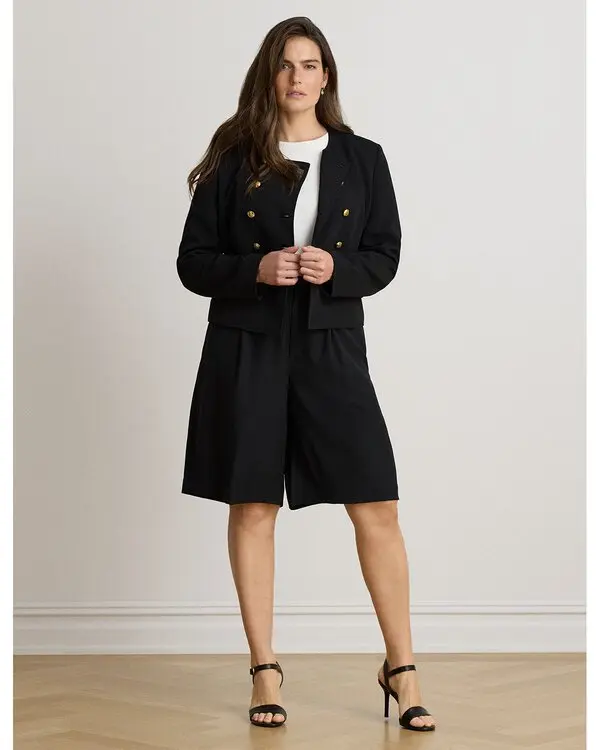 Ralph Lauren Double Breasted Sable Crepe Jacket