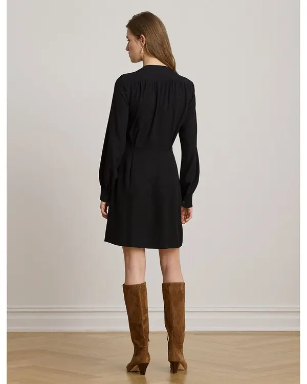Ralph Lauren Double Breasted Georgette Dress