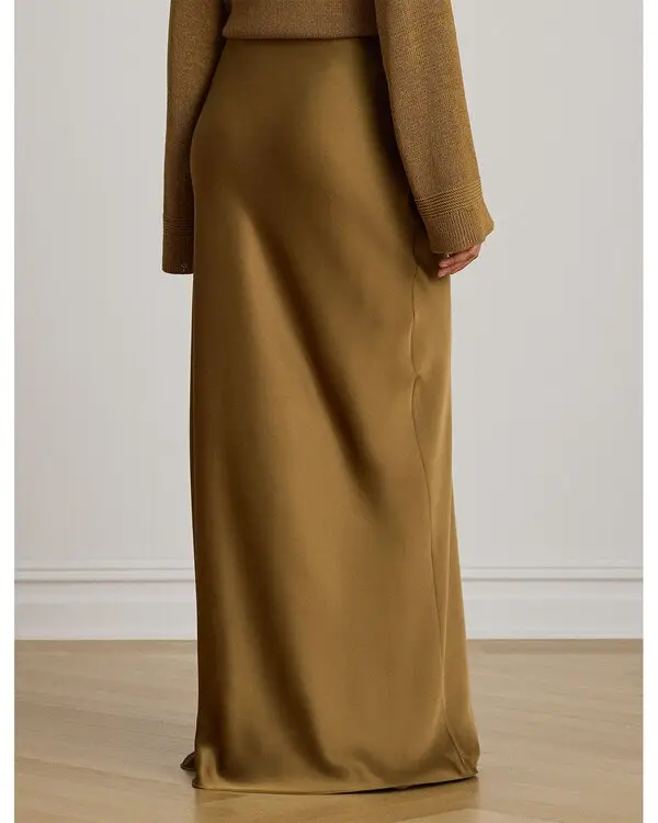 Ralph Lauren Satin Charmeuse Maxi Skirt