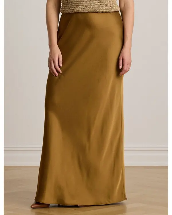 Ralph Lauren Satin Charmeuse Maxi Skirt