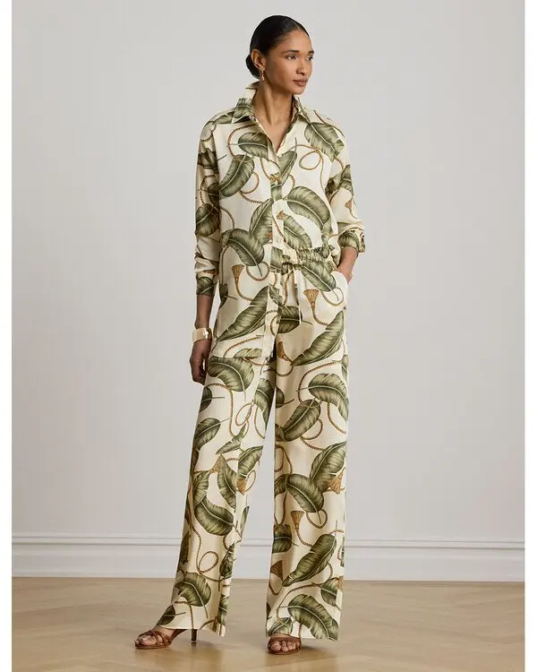 Ralph Lauren Relaxed Fit Rope Print Twill Shirt