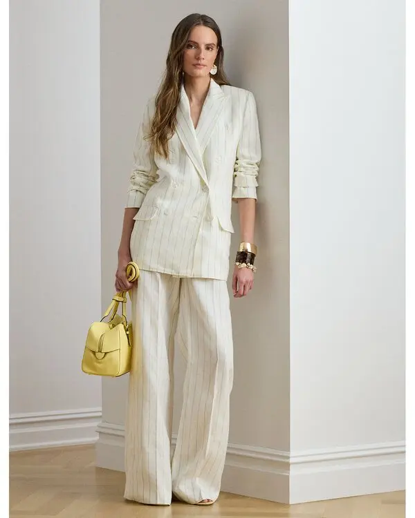 Ralph Lauren Striped Linen Twill Blazer