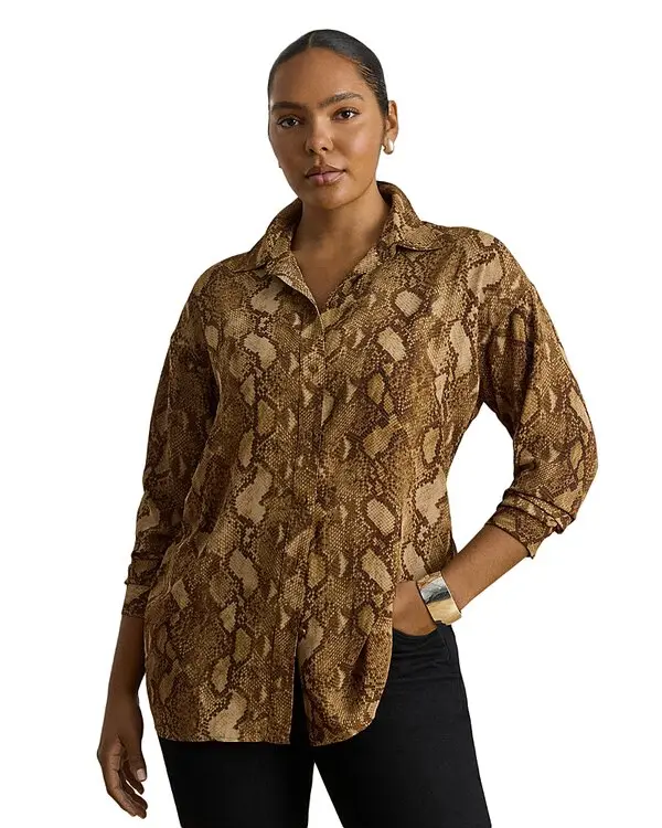 Ralph Lauren Python Print Georgette Shirt