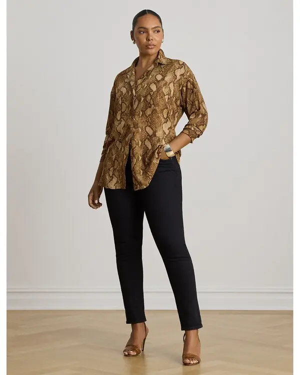 Ralph Lauren Python Print Georgette Shirt