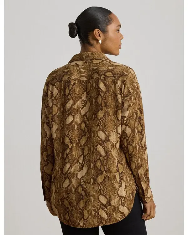 Ralph Lauren Python Print Georgette Shirt
