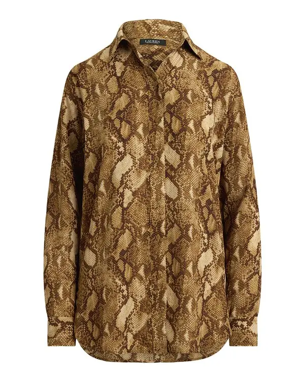 Ralph Lauren Python Print Georgette Shirt