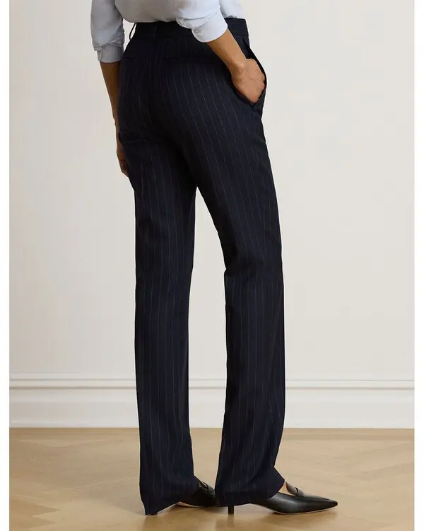 Ralph Lauren Pinstripe Twill Straight Pants