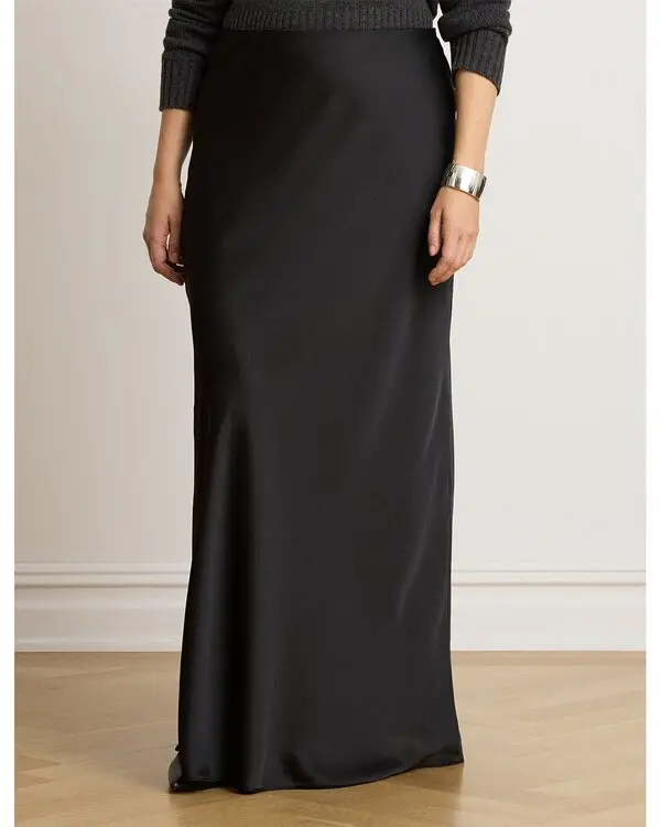 Ralph Lauren Satin Charmeuse Maxi Skirt