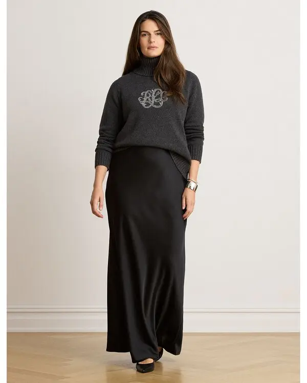 Ralph Lauren Satin Charmeuse Maxi Skirt