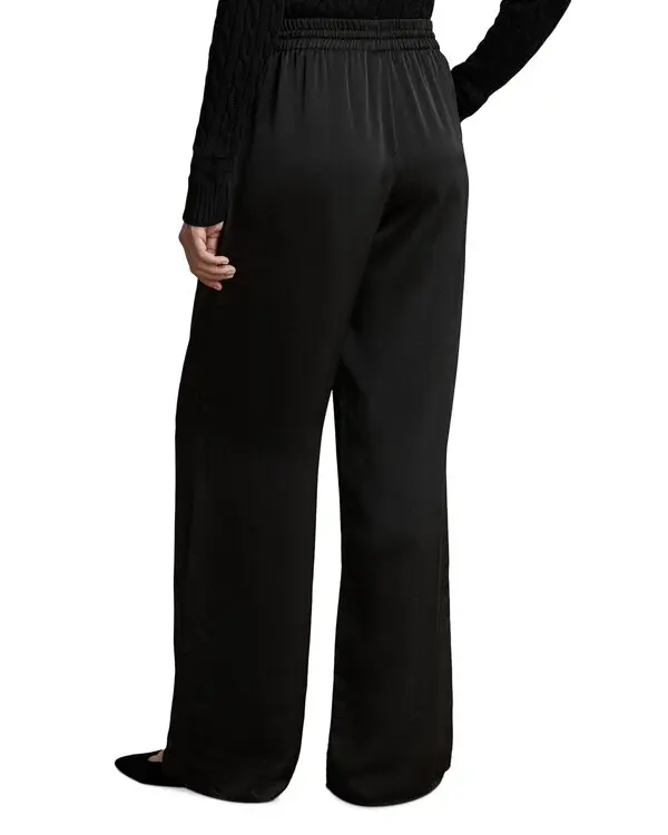 Ralph Lauren Satin Charmeuse Wide Leg Pants
