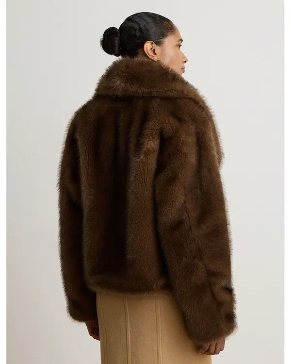 Ralph Lauren Faux Fur Shawl Collar Coat