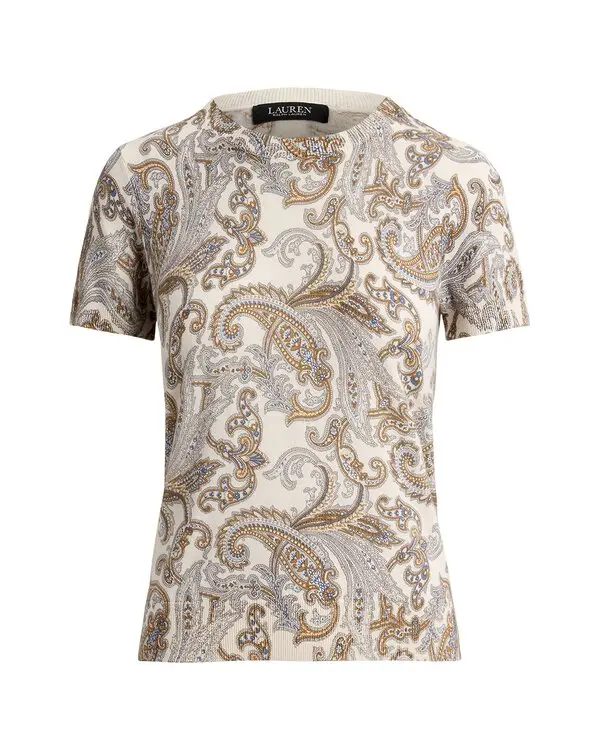 Ralph Lauren Paisley Short Sleeve Sweater