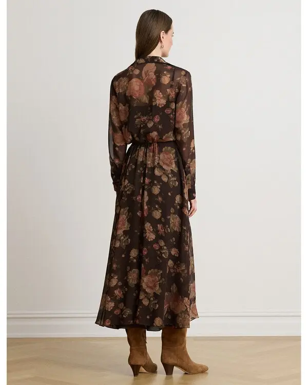 Ralph Lauren Petite Floral Chiffon Shirtdress