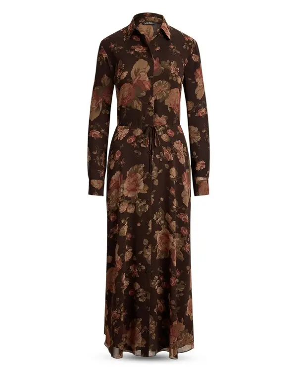 Ralph Lauren Petite Floral Chiffon Shirtdress