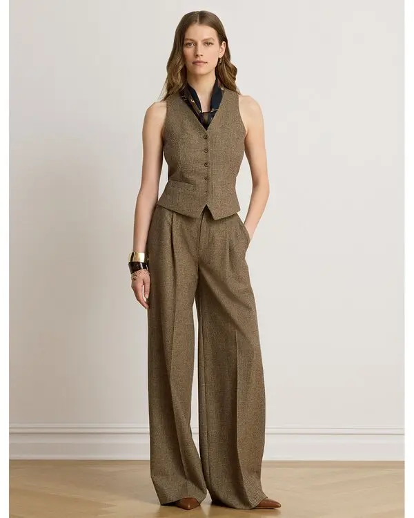 Ralph Lauren Glen Plaid Wool Twill Vest