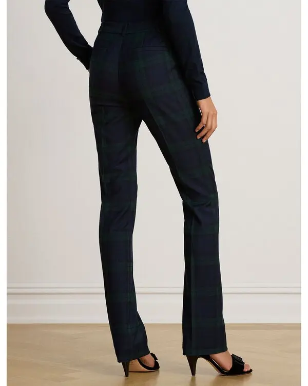 Ralph Lauren Black Watch Plaid Twill Straight Pants