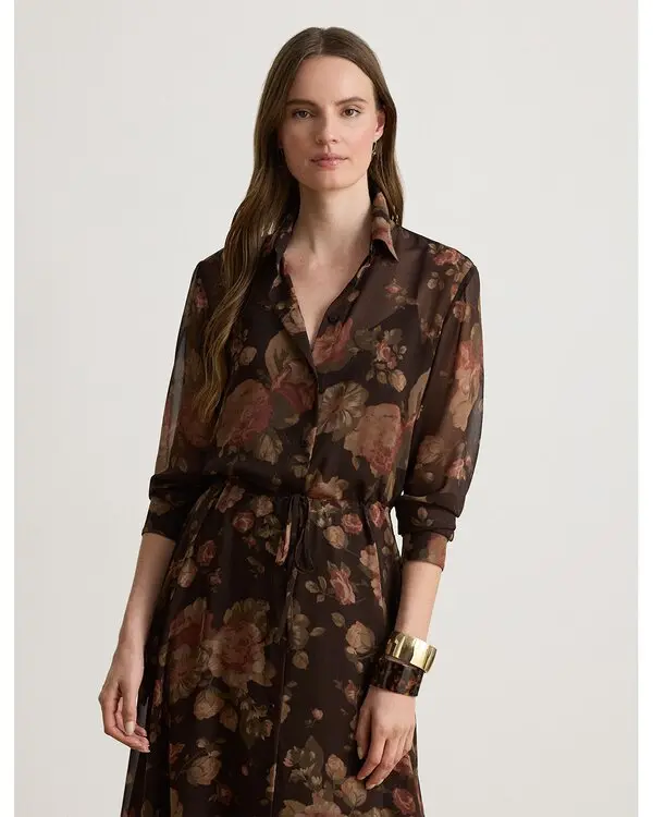 Ralph Lauren Floral Chiffon Shirtdress