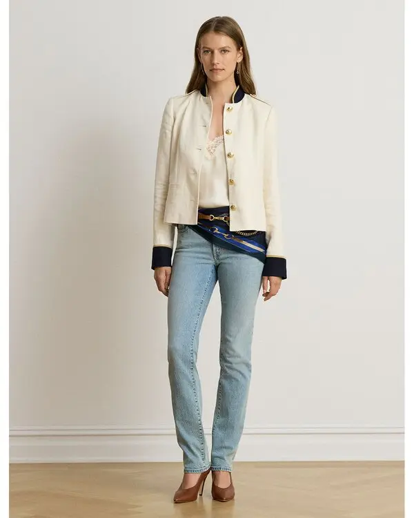 Ralph Lauren Color Blocked Linen Jacket