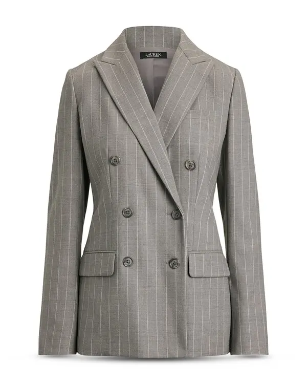 Ralph Lauren Twill Pinstripe Double Breasted Blazer