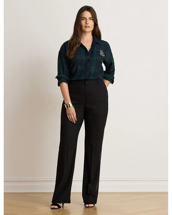 Ralph Lauren Cotton Rhinestone Logo Patch Shirt