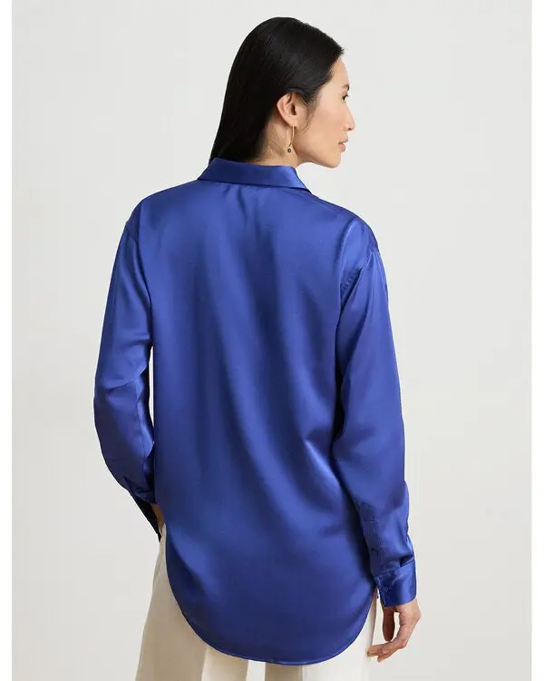 Ralph Lauren Satin Charmeuse Relaxed Fit Shirt