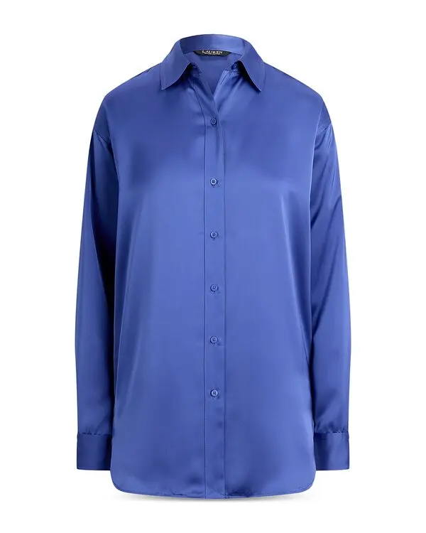 Ralph Lauren Satin Charmeuse Relaxed Fit Shirt