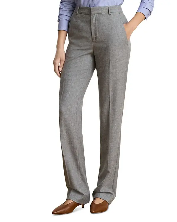 Ralph Lauren Melange Wool Twill Straight Pants