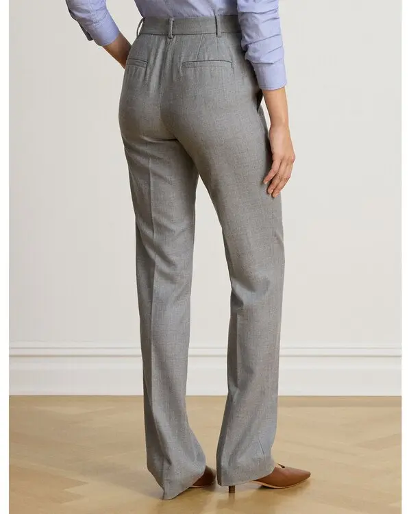 Ralph Lauren Melange Wool Twill Straight Pants