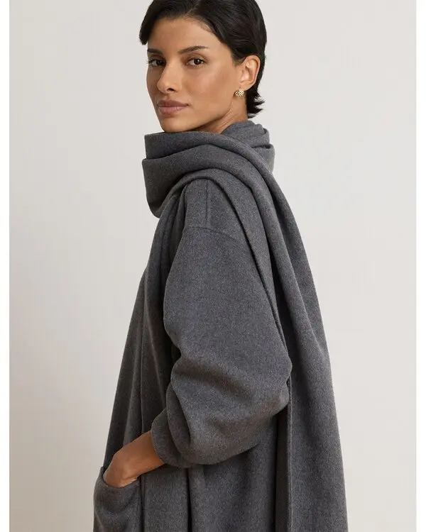 Ralph Lauren Double Faced Scarf Trim Coat