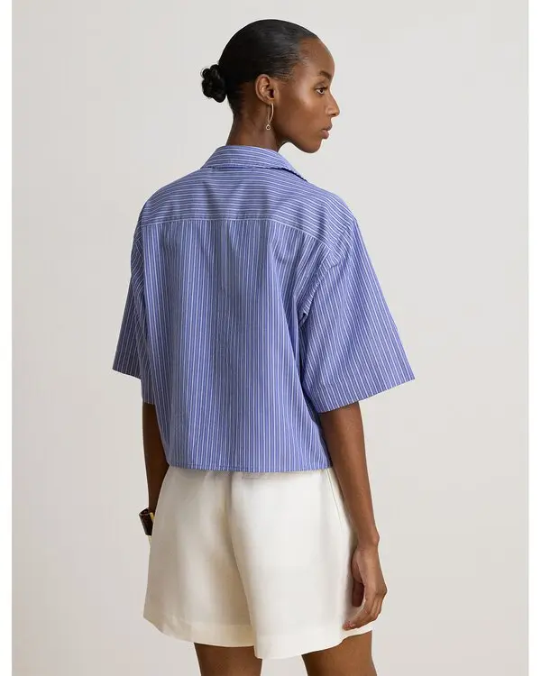 Ralph Lauren Striped Cotton Cropped Shirt