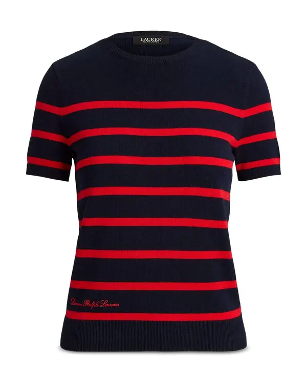 Ralph Lauren Striped Crewneck Sweater - Navy/red
